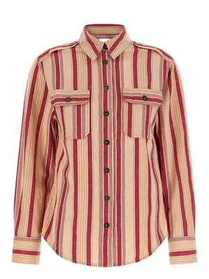 MARANT ETOILE Gelva Striped Cotton Canvas Shirt - Multi