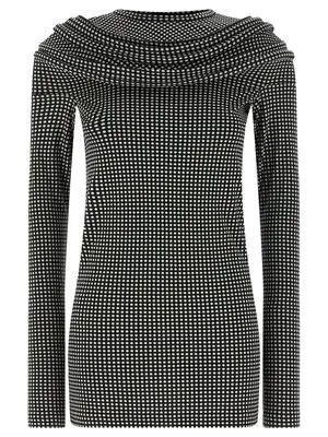 Junya Watanabe JUNYA WATANABE Sculptural Polka Dot Mini Dress White/black