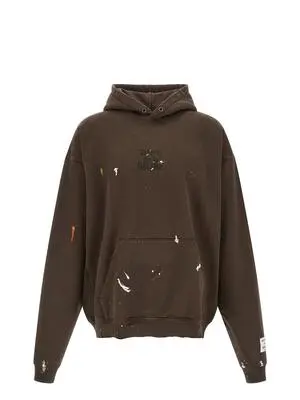 GALLERY DEPT. French Logo Painted Hoodie - Brown