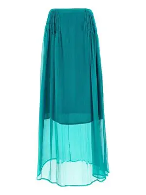 Dries Van Noten DRIES VAN NOTEN Scarlett Silk Skirt Green
