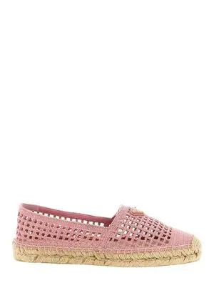 Prada Crochet Knitted Espadrilles - Pink