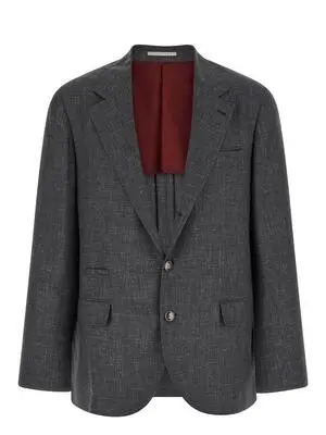 BRUNELLO CUCINELLI Blazer Flamed Canvas Blazer