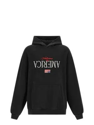 WILLY CHAVARRIA Welcome To America Hooligan Hoodie - Black