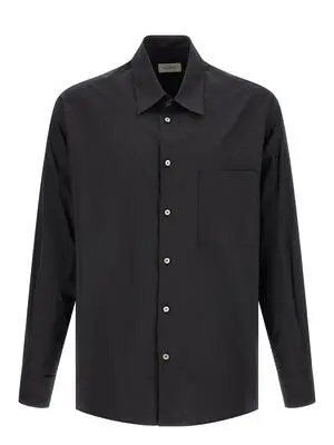 LEMAIRE Cotton And Silk Shirt - Black