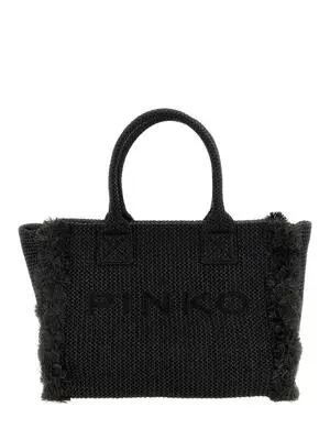 Pinko Beach Large Shopping Bag - Black