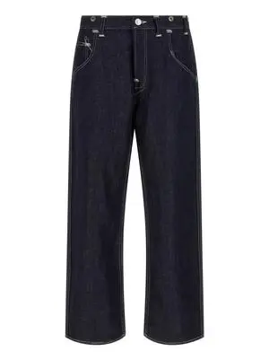 Junya Watanabe X Levi's Cotton And Linen Blend Denim Jeans - Blue