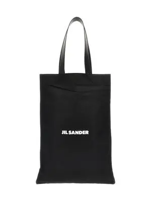 JIL SANDER Flat Shopper Shopping Bag - Black