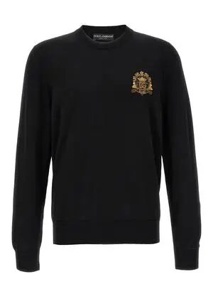 Dolce & Gabbana Coat Of Arms Sweater - Black