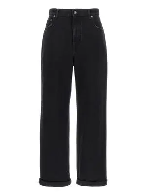 GOLDEN GOOSE Cotton Denim Kim Jeans - Black