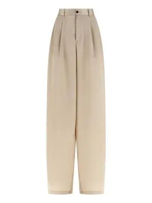 MAISON JEJIA Elsa Crinkled Satin-effect Pants - Beige