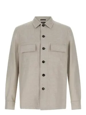 Zegna Crossover' Overshirt - Gray