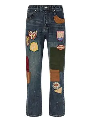 FOUND Patchwork' Jeans - Blue