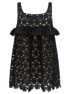 Miu Miu Macramé Dress - Black