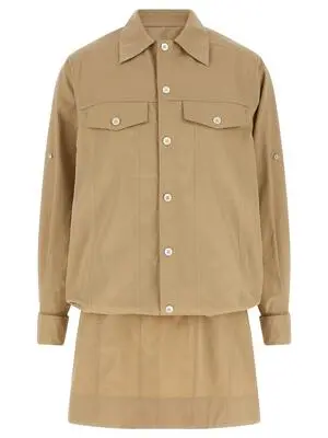 Loewe Layered Construction Dress - Beige