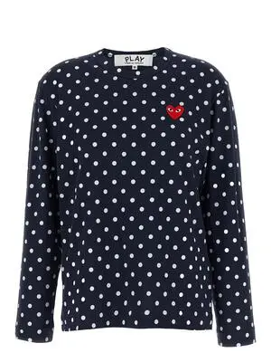 Play Comme Des Garcon Polka Dot T-shirt - Blue