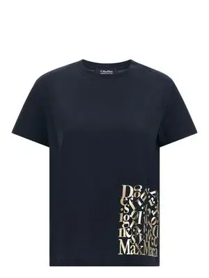 Max Mara Smmedile Cotton T-shirt - Blue