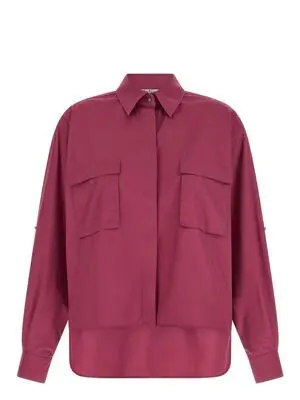 Max Mara Mxmtenue Cotton Poplin Shirt - Fuchsia