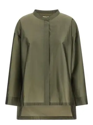 Max Mara Smmracconto Silk Blend Organza Shirt - Green