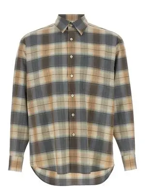 Auralee Check Shirt - Brown