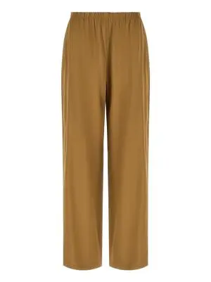 Max Mara MAX MARA MxpDestino Linen Canvas And Stretch Viscose Trousers Beige