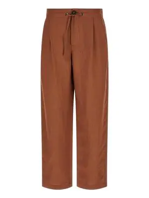 Brunello Cucinelli BRUNELLO CUCINELLI Tailored Track Fluid Twill Pants Red