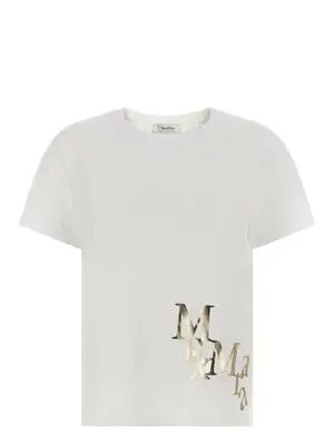 Max Mara Smmedile Cotton T-shirt - Gold