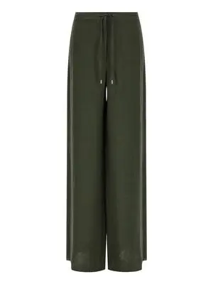 Max Mara MAX MARA STUDIO Mstpelota Linen Trousers Green