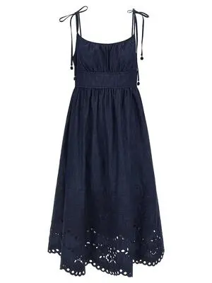 ZIMMERMANN ZIMMERMANN Mahon Cotton Denim Midi Dress