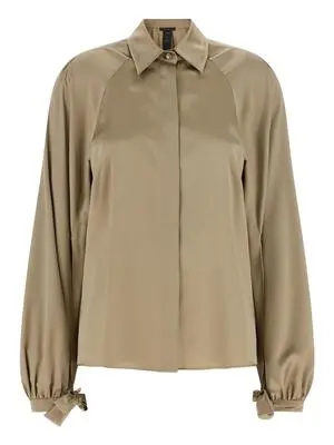MAX MARA MAX MARA MxeAlare Pure Silk Heavy Satin Shirt