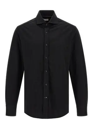 Brunello Cucinelli French Collar Shirt - Black