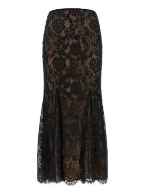SELF-PORTRAIT SELF PORTRAIT Lace Midi Skirt