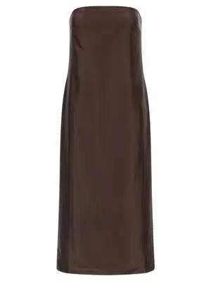 Loulou De Saison Giulia Midi Dress - Brown