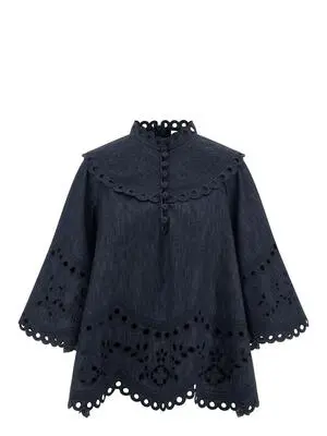 ZIMMERMANN ZIMMERMANN Mahon Cotton Denim Blouse