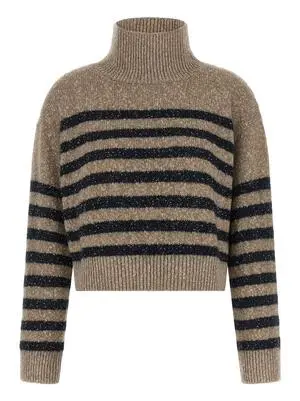 BRUNELLO CUCINELLI BRUNELLO CUCINELLI Striped Wool And Cashmere Sweater