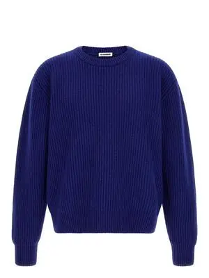 JIL SANDER Fisherman's Rib Sweater - Blue