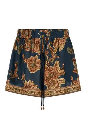 Zimmermann ZIMMERMANN Aster Silk Habotai Shorts Multi