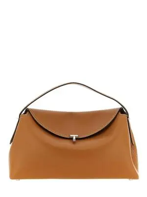 TOTEME T-lock Leather Handbag - Brown