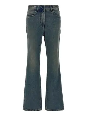 Givenchy GIVENCHY Denim Jeans With Logo Chain Blue