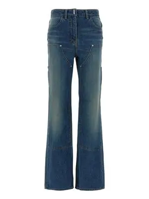 Givenchy Wide Leg Denim Jeans - Blue