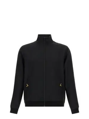 Valentino Garavani Tech Fabric Turtleneck Sweatshirt - Black