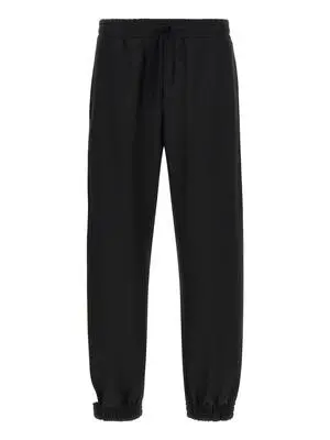 Valentino Garavani Vgold Technical Fabric Trousers - Black