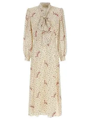 Valentino Garavani Bollicine Plusdepois Silk Midi Dress - Multi