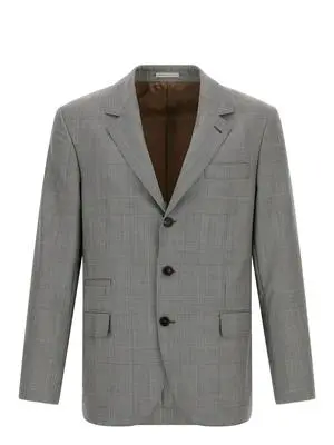 Brunello Cucinelli Prince Of Wales Blazer - Gray