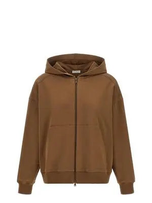 Brunello Cucinelli Shiny Trims Hoodie - Brown