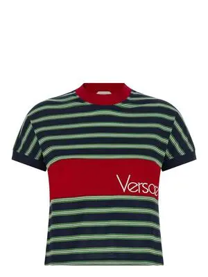 Versace Striped Intarsia T-shirt - Multi