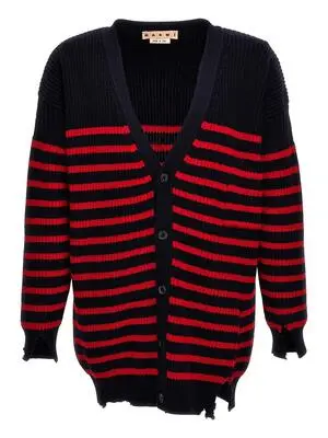 Marni Striped Wool Cardigan - Multi