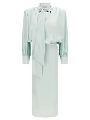 ROTATE BY BIRGER CHRISTENSEN ROTATE BIRGER CHRISTENSEN Ruched Long Satin Dress