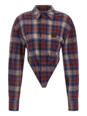 DSQUARED2 DSQUARED2 Loop Check Patterned Wool Shirt