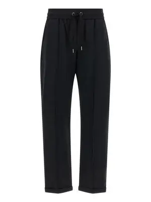 Brunello Cucinelli BRUNELLO CUCINELLI Flared Track Joggers Black