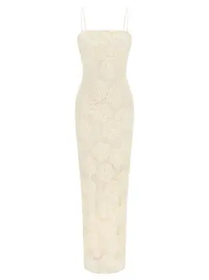 ROTATE BY BIRGER CHRISTENSEN ROTATE BIRGER CHRISTENSEN Flower Mesh Tube Dress